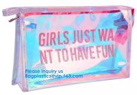 China Customize New Fashion Hologram Cosmetic PVC Bag Holographic Makeup Bag Ladies Makeup Bag for sale
