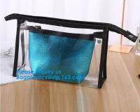China Travel Toiletry Bag Makeup Pouch Durable Carry-On Clear Zipper Small Cosmetics bag Simple Zipper Cosmetic Travel Bag for sale