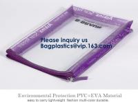 China Pvc Makeup Cosmetic Bag Resealable PVC Slider Zip Poly CPE Material, makeup mini clear PVC cosmetic bag for sale