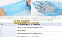 China Safety Products Equipment Indoor Disposable medical plastic shoe covers waterproof PE CPE material,PE material blue shoe for sale