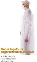 China durable chemical resistant lab coats,elastic material coverall workwear,Disposable Medical Nonwoven White Lab Coat for sale