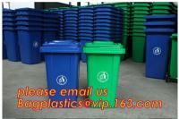 China Plastic Wheeled Trash Can Outdoor urban facilities color coded waste bin, Outdoor no wheels trash bins, BAGPLASTICS PAC for sale