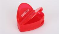 China one week 28case plastic spring pill container travel pill case, one day 4case heart shape pill container pill case medic for sale