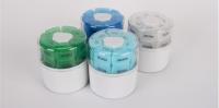 China 28 compartment column shape plastic pill storage box with pill crush box, Conventional eco-friendly 4 grids plastic trav for sale