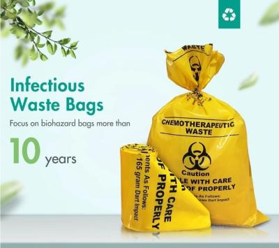 China Cytotoxic Waste Bags, Hazadous Waste Disposal Chemotherapy Waste Bags Zipper Enclosure With Pouch for sale