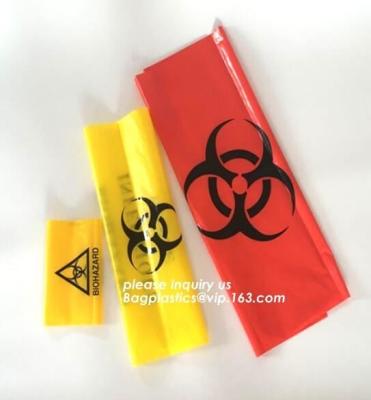 China Safty biohazard bag for medical waste, biohazard specimen transport reclosable, Infectious Waste, bagplastics, bagease for sale