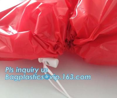 China HDPE/LDPE/PP autoclave bags medical garbage bag for biohazard waste, yellow with printing medical biohazard waste bag for sale