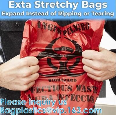 China Hospital Rubbish Bag, Healthcare supplies, clinic waste disposal Hazardous Waste Yellow Plastic Bag Asbestos Garbage Bag for sale