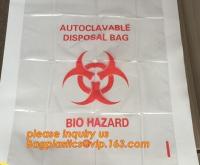 China Large Size Good Quality Biohazard PE Disposable Waste Bag Thick Plastic Asbestos Bag, Factory biohazard large plastic me for sale