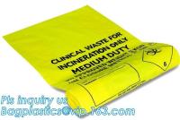 China medical bag colorful infectious plastic disposable bags, Medical Consumables Biohazard Waste Bag Disposable HDPE LDPE pl for sale
