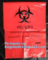 China Biohazard disposable medical sterilization retort pouch bags hospital medical waste garbage biohazard bag, bagplastics for sale