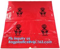China medical waste disposal plastic bag Biohazard garbage bags, Colored medical Infectious waste bags, biohazard garbage bags for sale
