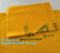 China biohazard plastic waste bags clinical disposal bags in yellow color, heavy duty red medical biohazard garbage trash bags for sale