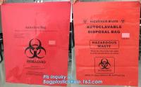 China biohazard red color disposable plastic medical bags, Autoclave Biohazard Bags Medical Disposable Plastic Bags, bagease for sale