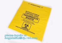 China PLA biodegradable clinical waste bags,medical waste bag, Heavy duty biohazard trash waste garbage bags biodegradable col for sale