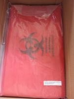 China Hospital Grade Biohazard Waste Bags Red Trash Liner With Hazard Symbol For Infectious Waste Disposal. Best Small Lab Can for sale