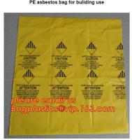China Asbestos Trash bag Puncture Resistant All Purpose Bags Liners ,Wire Frame Top Biohazard Bag, Zip Locking Tear Pouch Bags for sale
