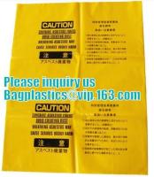 China China supplier manufacturing custom printed safety white transparent jumbo plastic garbage packaging asbestos waste bag for sale