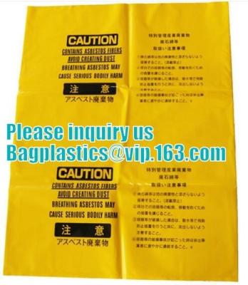 China China supplier manufacturing custom printed safety white transparent jumbo plastic garbage packaging asbestos waste bag for sale