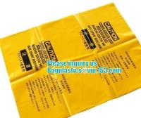 China China supplier manufacturing custom printed safety white transparent jumbo plastic garbage packaging asbestos waste bag for sale