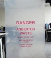 China customized OEM Asbestos waste removal big bag, Asbestos bag big bag ton bag, Danger words printed ldpe asbestos bag, bag for sale
