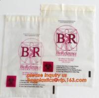 China Laboratory Medical biohazard lab plastic specimen transport bag with double pouches, embossed reclosable biohazard speci for sale