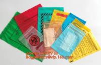 China Medical packing k sealing plastic biohazard specimen bag customized pouch, Disposable plastic medical waste specim for sale