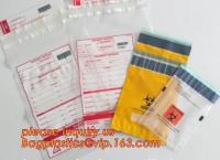 China Medical packing k sealing plastic biohazard specimen bag customized pouch, Disposable plastic medical waste specim for sale