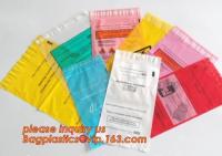 China Medical packing k sealing plastic biohazard specimen bag customized pouch, Disposable plastic medical waste specim for sale