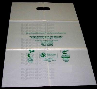 China Compostable biodegradable poly plastic black gold die cut handle shopping packaging bag with custom logo PLA PBAT PACK for sale