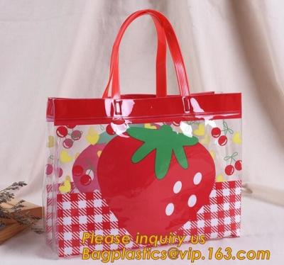 China Factory price gift and shopping bags with handles customized pvc bag,Custom Transparent Candy Handle Bag Wholesale Clear for sale