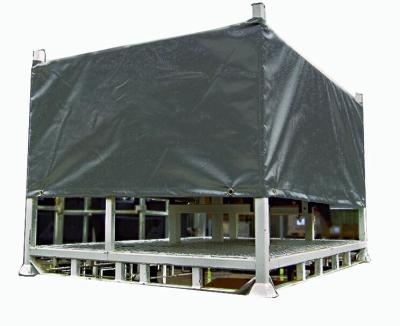 China water & weather resistant, dust proofed PVC weatherproof fabrics Pallet Box Rack Stillage Cover Protective Shielding for sale