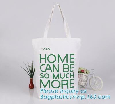 China Fair trade calico cotton canvas tote bag long handle,cotton Canvas Tote Bag with 2 extra pocket outside for day use for sale