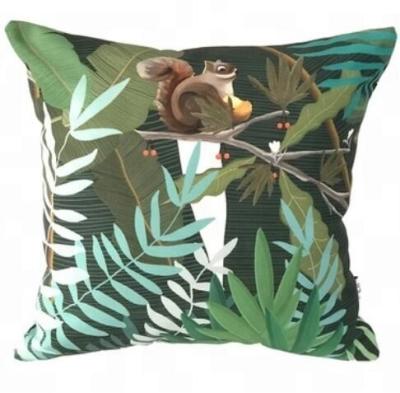 China latest design Wholesale Tropical Velvet and plants Digital printing decorative cushion cover,Custom digital print blank for sale