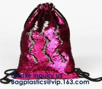 China Amazon Hot Sale Strapping Mermaid Reversible Sequin Drawstring Bag, Wholesale Polyester Custom LOGO Sequin, Sequins, Paillet for sale