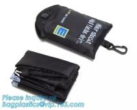 China polyester Portable Foldable Shopping Bag plastic Strapping Box Roll Up bag with factory price,210D polyester shopping foldab for sale