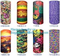 China custom made digital sublimation polyester colorfast printed bandana,custom headwear printed seamless neck tube polyester for sale