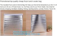 China Reusable aluminium foil thermal insulation material cooler bag for picnic with Strapping tape closureRecycled PP Woven Plast for sale