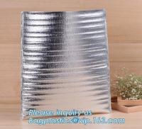 China Reusable aluminium foil thermal insulation material cooler bag for picnic with Strapping tape closureRecycled PP Woven Plast for sale