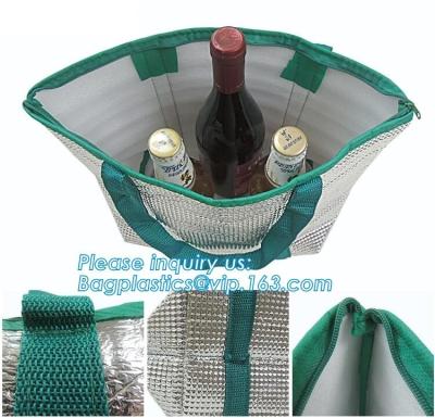 China Non-woven laminated thermal insulation cooler bag,custom logo disposable aluminium foil insulation cooler bag BAGEASE for sale
