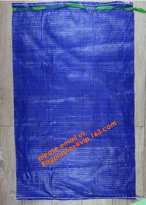 China Strong tension PE material raschel mesh bag for eggplant onion potato,Orange polypropylene grid reusable raschel produce for sale