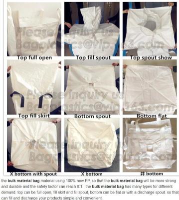 China Type A polypropylene fibc big bag recycle jumbo super big bags 1500 fabric woven bulk fertilizer pe liner pp jumbo bags for sale