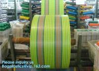 China Pp Fabric Woven Sack Rice Bag Roll For Agriculture,60cm width virgin colorful flat surface tubular PP woven fabric roll for sale