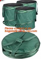 China 200L Foldable leaf bag garden waste bag reciclyng garden leaf bags with wheels,Reusable Pop-up Garden Bag Leaf Container for sale