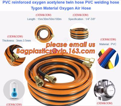 China PVC Reinforced Oxygen Acetylene Twin Hose PVC Welding Hose Tygon Material Oxygen Air Hose for sale