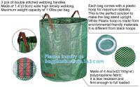 China Reuseable Heavy Duty Gardening Bags Lawn Pool Garden Leaf Waste Bag Collapsible Canvas Portable Grass Bin Landscape tote for sale