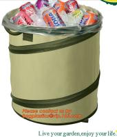 China Waste Refuse Rubbish Grass Sack Waterproof Leaf Bag Outdoor Camping Pop Up Bag Collapsible Container Gardening Bag for sale