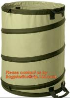 China Waste Refuse Rubbish Grass Sack Waterproof Leaf Bag Outdoor Camping Pop Up Bag Collapsible Container Gardening Bag for sale
