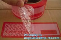 China Printed self adhesive sticker void security peel off warranty label,Custom Serial Number Bar code Security Warranty VOID for sale