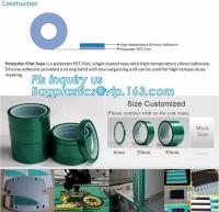 China Green PET High Temperature Silicone Adhesive polyester Tape,Green PET Masking Tape Especially on Liner and Discs bagease for sale